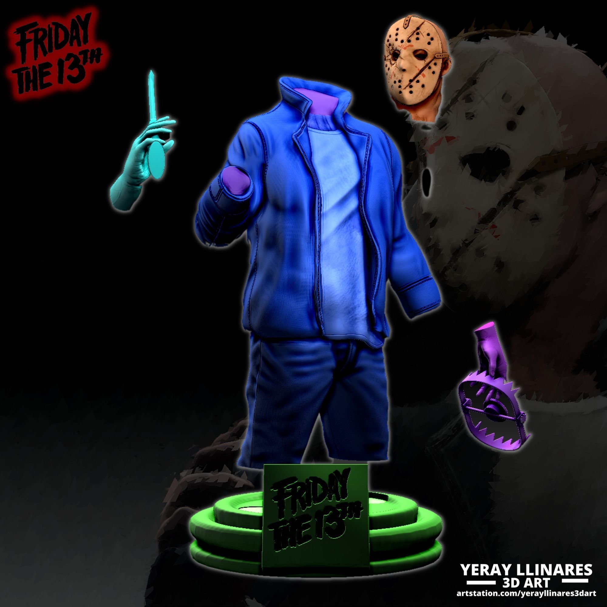 Jason Voorhees Bust - 3D Printable 3D model 3D printable | CGTrader