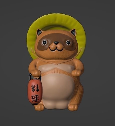 Tanuki 3D model 3D printable | CGTrader