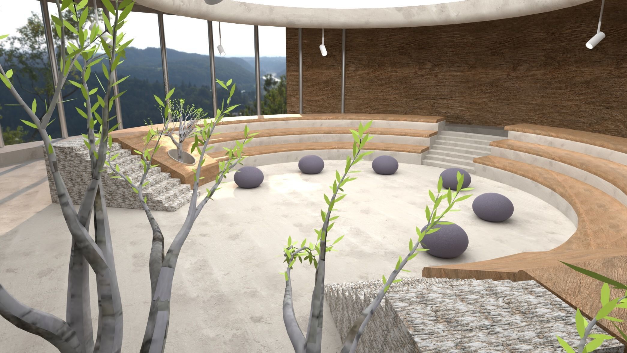 Circular Lobby Conference Room 3D model | CGTrader