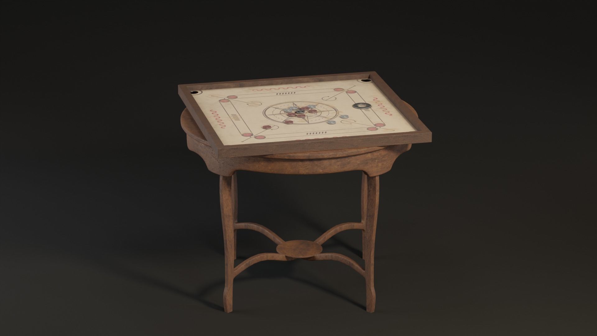 Carrom Board and Table 3D model | CGTrader