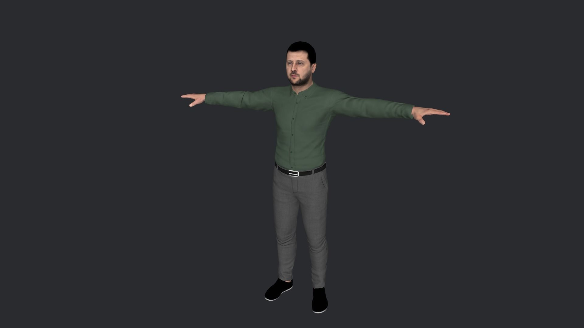 Volodymyr Zelenskyy Hyper Realistic Full Body Rigged Character 3D model ...