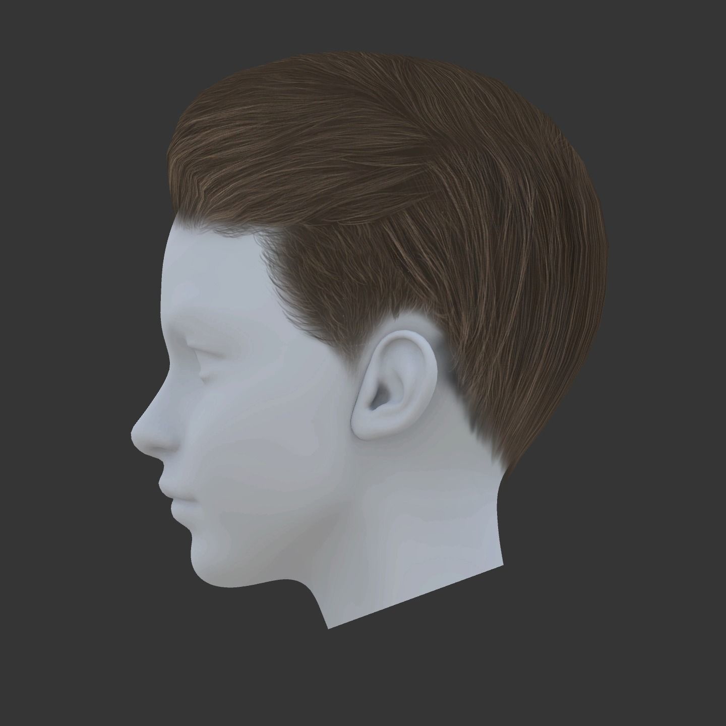 3D model 3D Polygon Hair for game Low-poly 3D model -v3 VR / AR / low ...