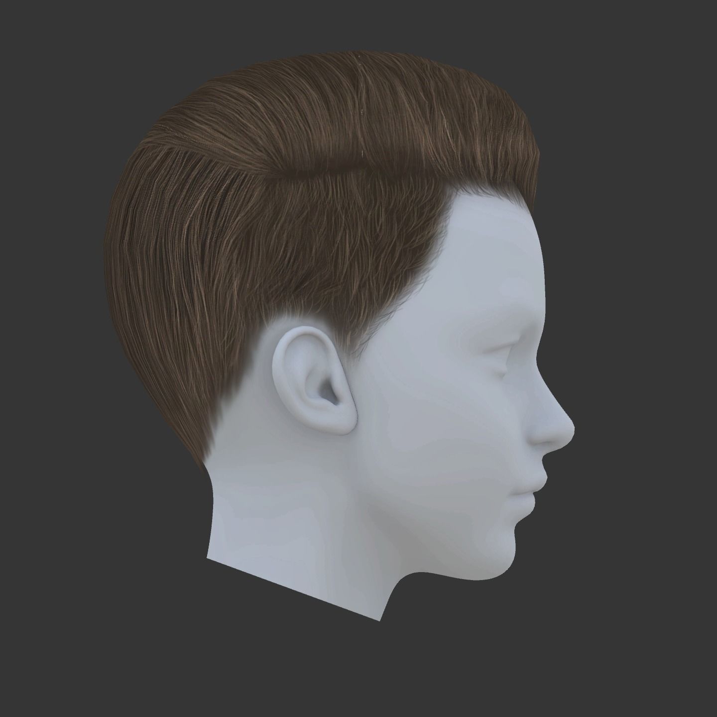 3D model 3D Polygon Hair for game Low-poly 3D model -v3 VR / AR / low ...