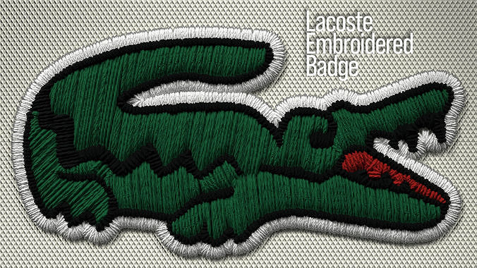 3D model Lacoste Embroidered Badge VR / AR / low-poly | CGTrader