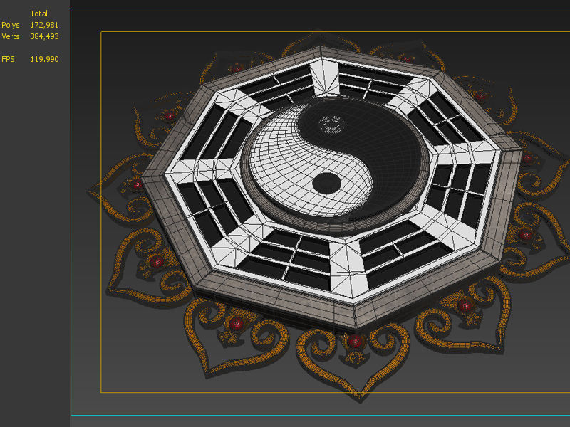 Tai Chi altar respawn Dragons platform shrine stairs base 3D model ...