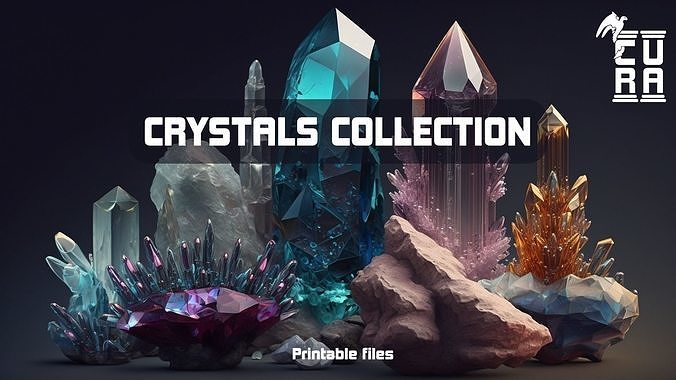 Crystals 3D model 3D printable | CGTrader
