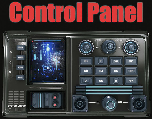 control panel 3D model | CGTrader