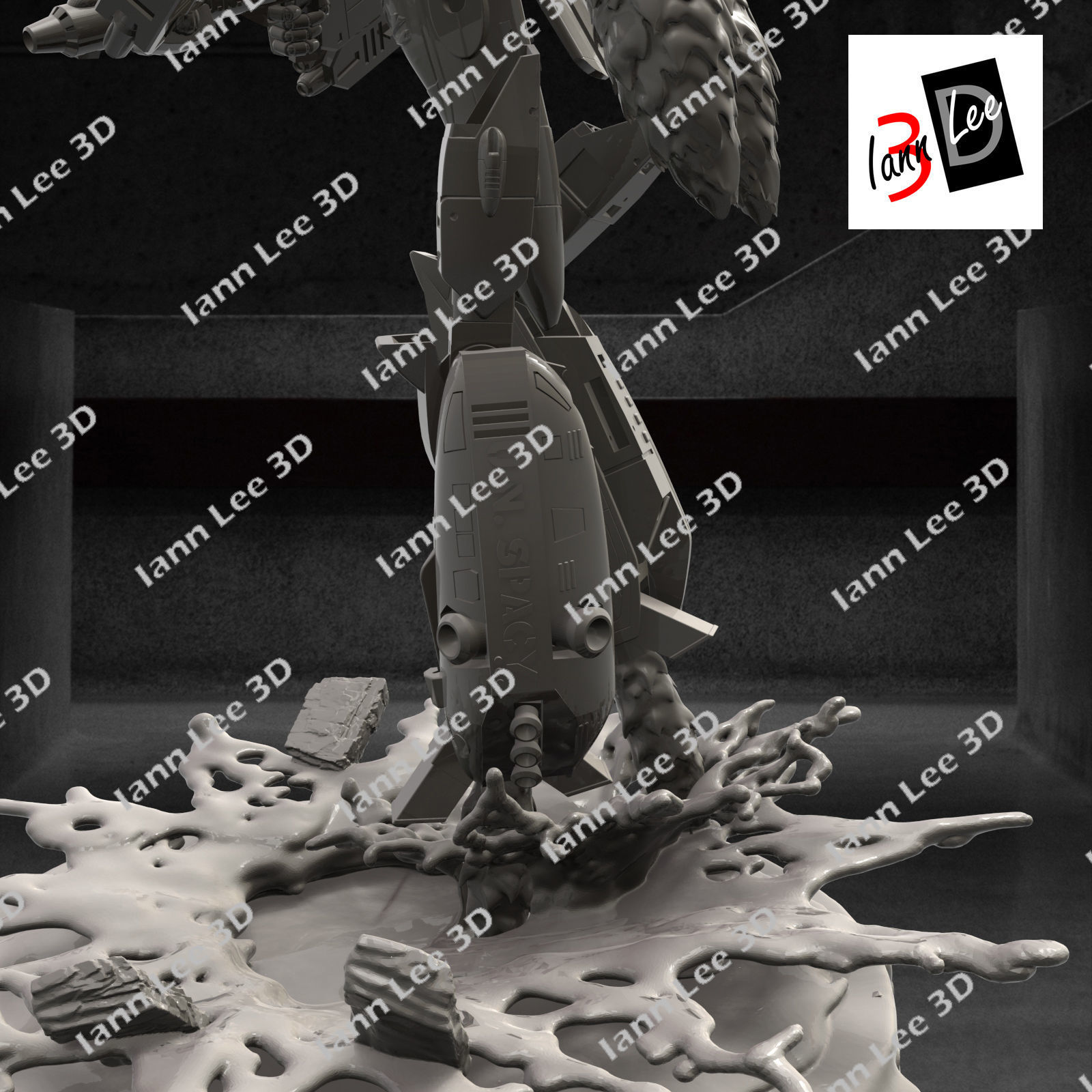 Robotech VF-1S Skull Leader serie anime 3D model 3D printable | CGTrader