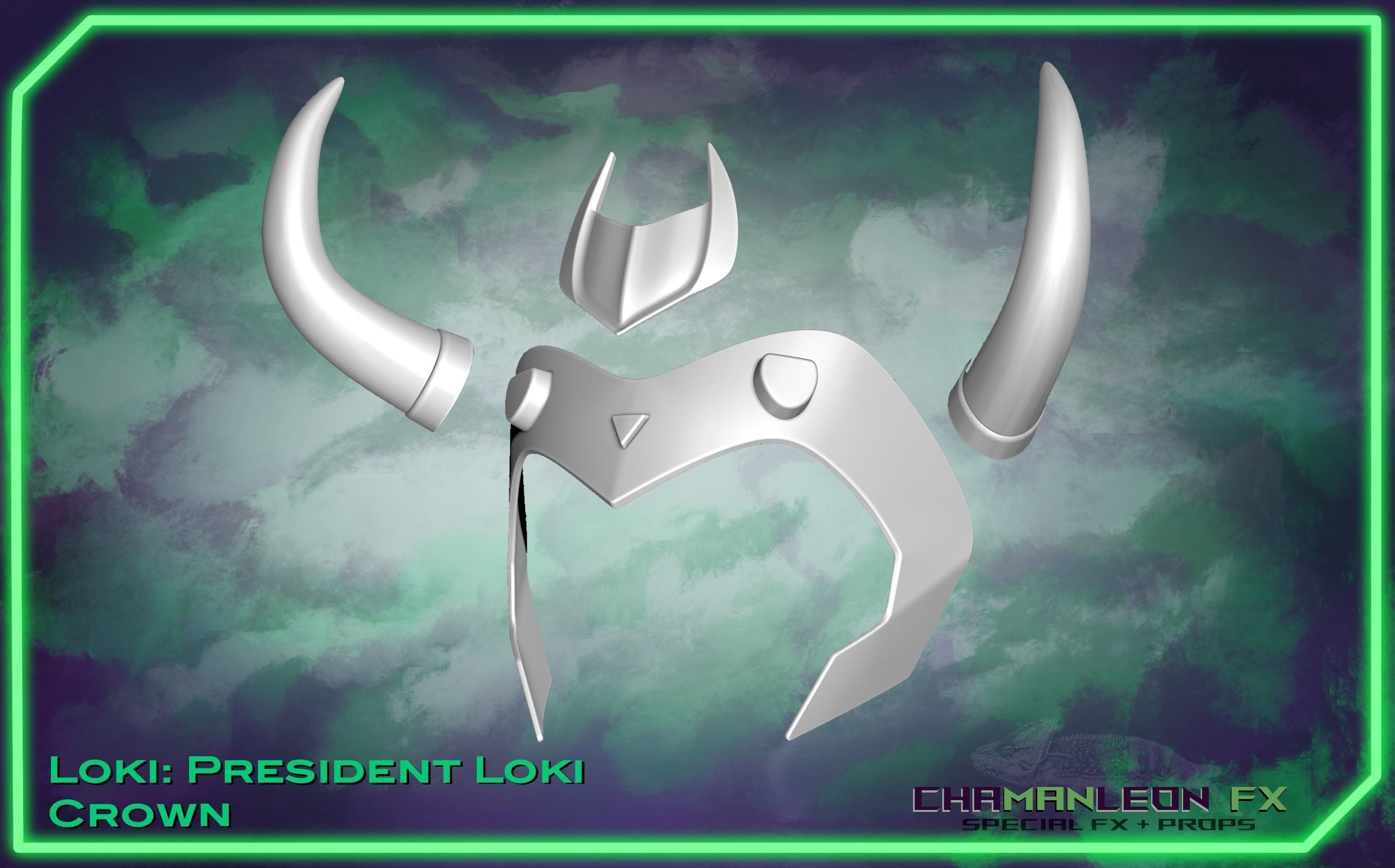 President Loki Crown Cosplay 3D model 3D printable | CGTrader