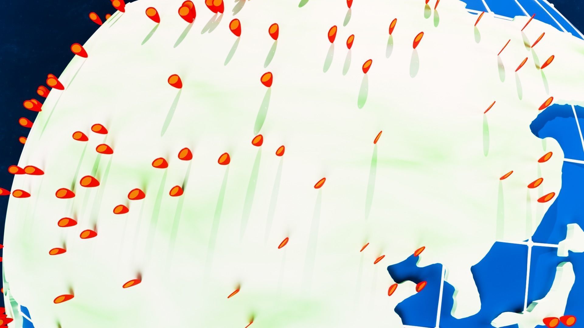 3D model Earth Globe and Animated with Locations bars VR / AR / low ...