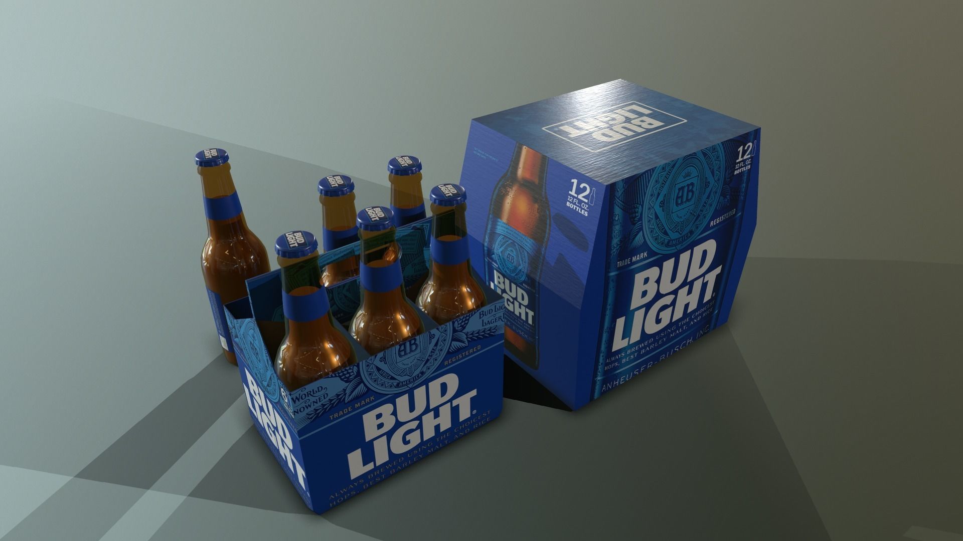 3D model Bud Light Beer VR / AR / low-poly | CGTrader