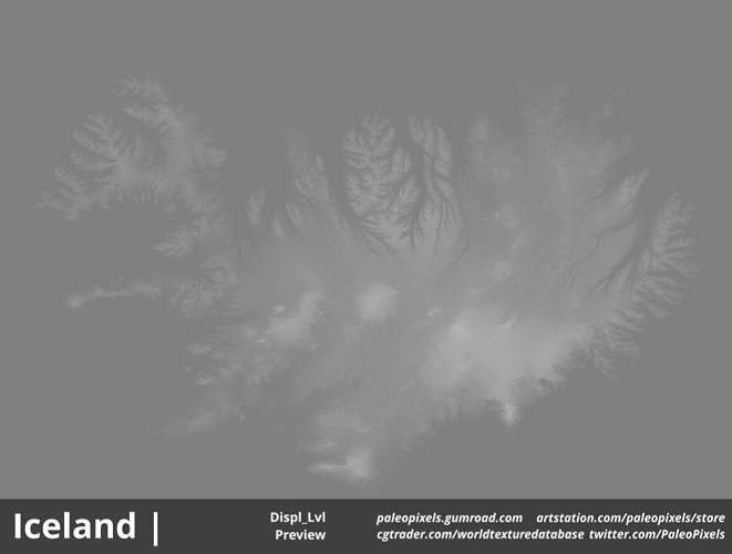 Iceland Displacement High resolution Maps and masks Texture | CGTrader