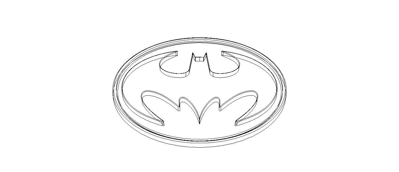 Domed Batman Badge 3D model 3D printable | CGTrader