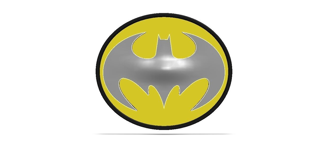 Domed Batman Badge 3D model 3D printable | CGTrader