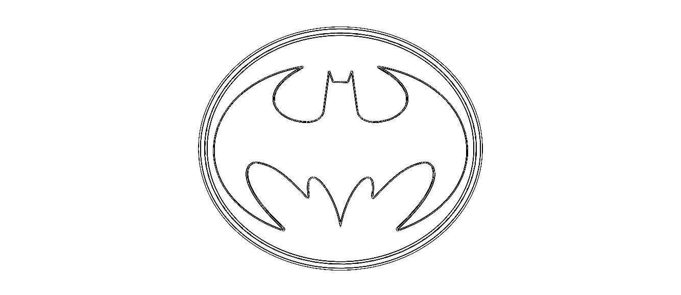 Domed Batman Badge 3D model 3D printable | CGTrader