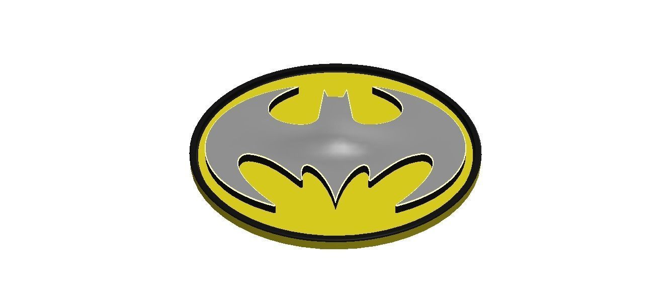Domed Batman Badge 3D model 3D printable | CGTrader