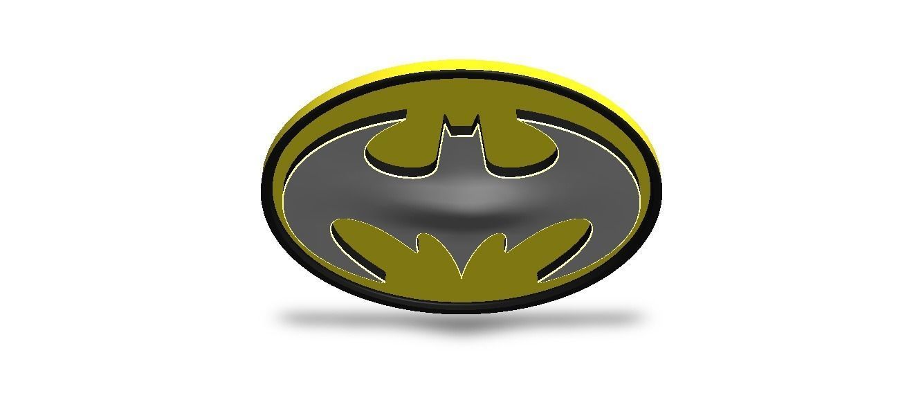 Domed Batman Badge 3D model 3D printable | CGTrader