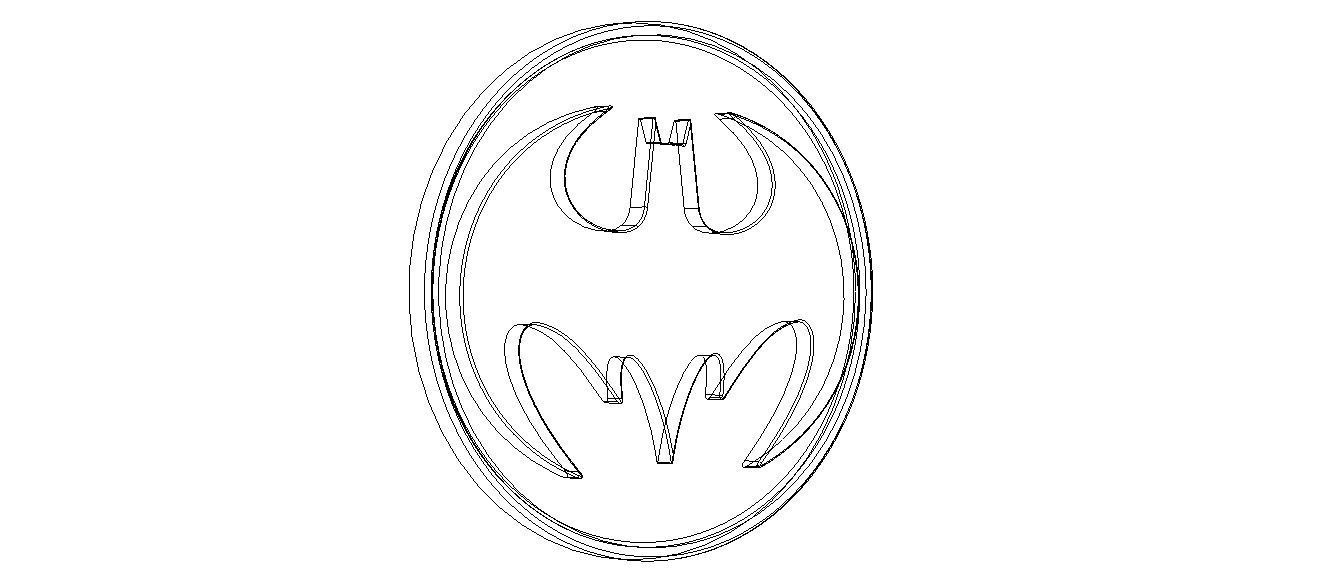 Domed Batman Badge 3D model 3D printable | CGTrader