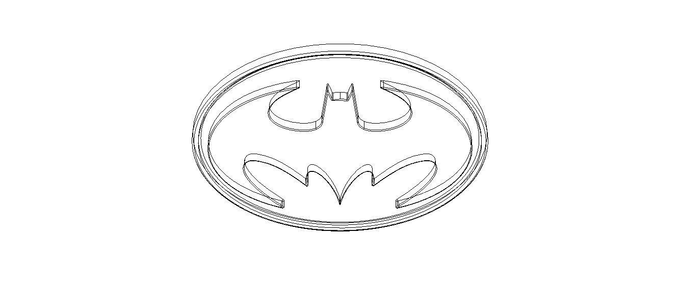 Domed Batman Badge 3D model 3D printable | CGTrader