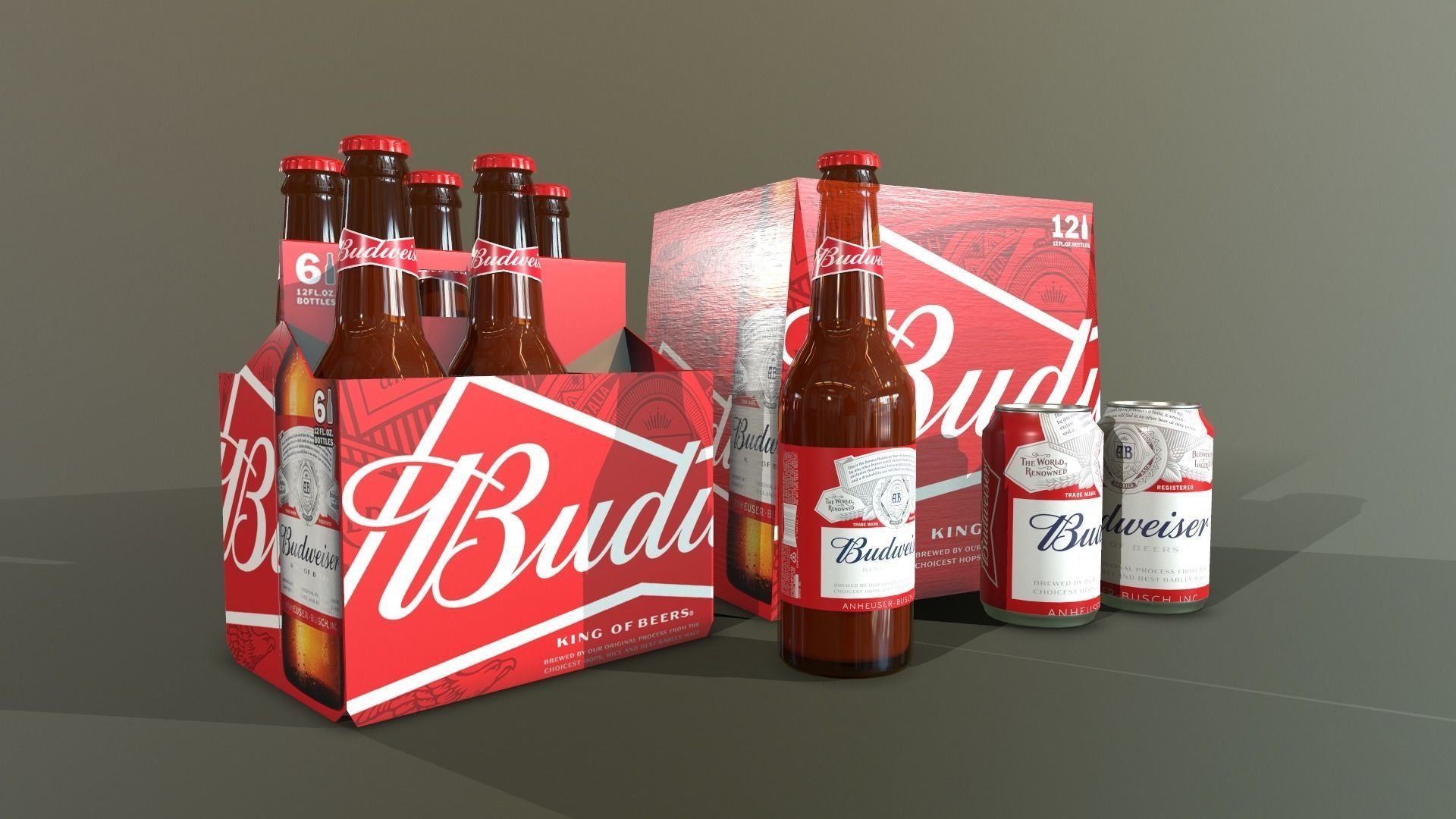 3D model Budweiser Beer VR / AR / low-poly | CGTrader