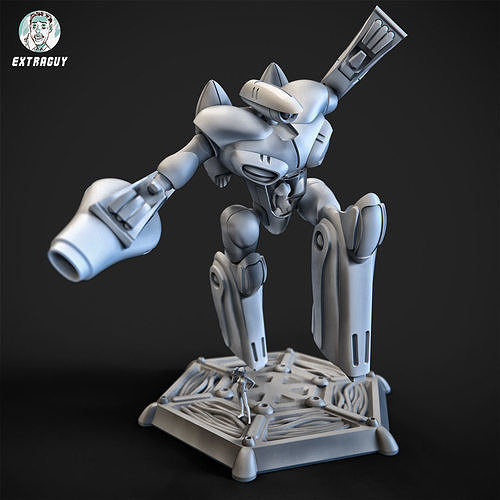 Curvy Robot 100mm and Princess Pilot 3D model 3D printable | CGTrader