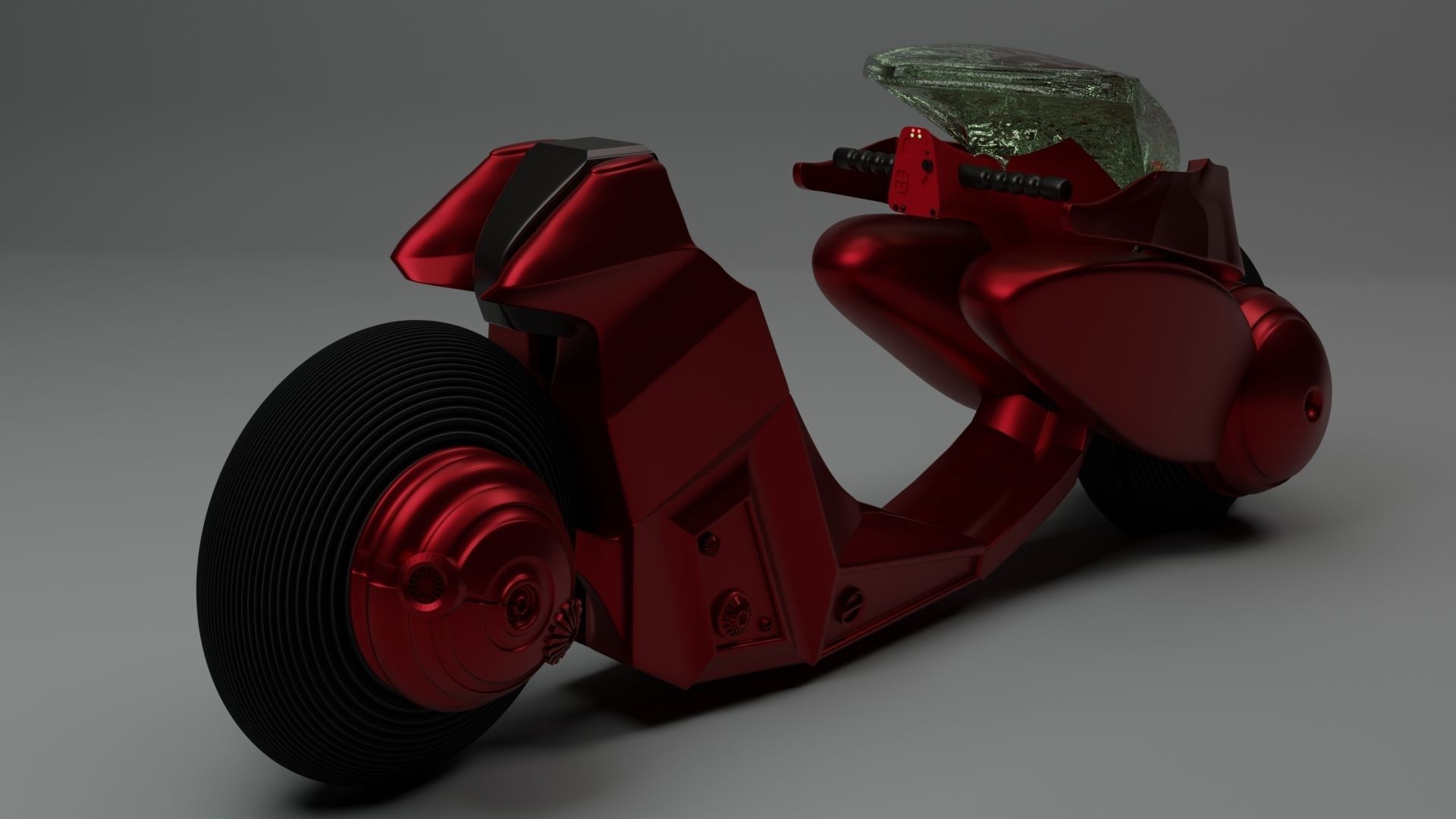 Akira Motorcycle Low-poly 3D model | CGTrader