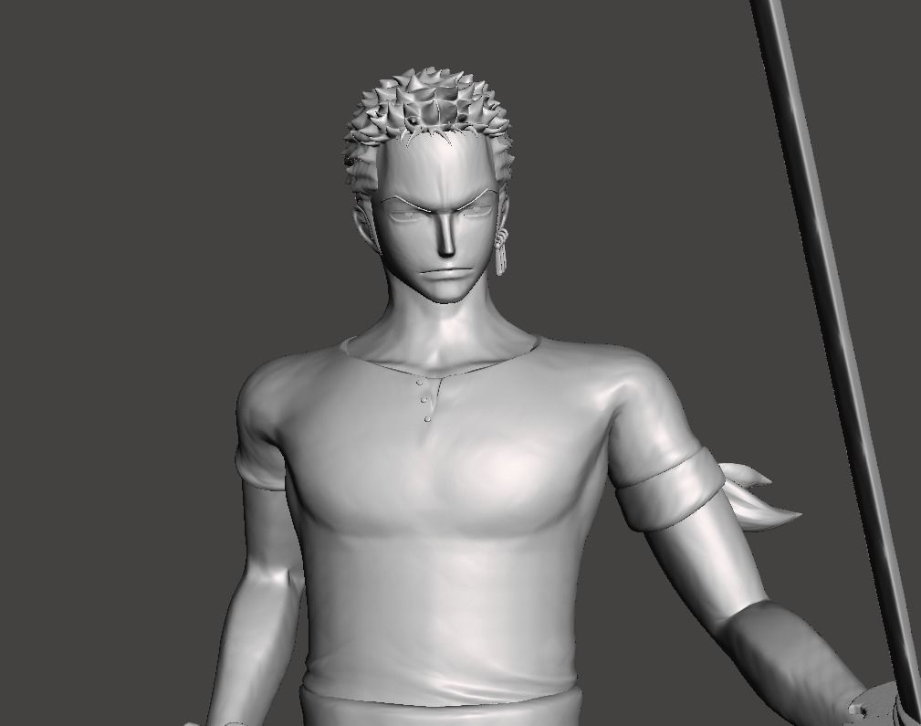 Roronoa Zoro 3D Model 3D model 3D printable | CGTrader