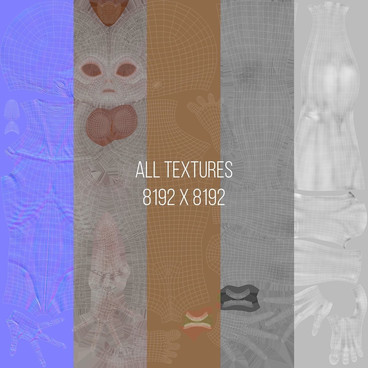 3D model Humanoid Grey Alien - Rigged VR / AR / low-poly | CGTrader