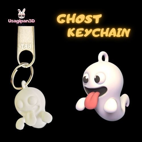 Ghost Keychain 3D model 3D printable | CGTrader