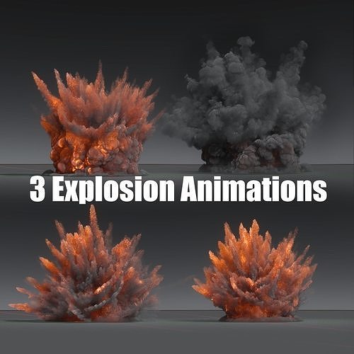 3 Explosion Animations High Resolution Pack 3D model | CGTrader
