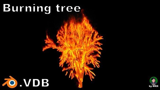 High-Resolution Burning tree - vdb animated 3D model animated | CGTrader