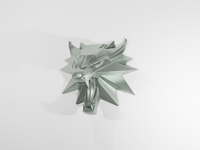 Wolf School Medallion in The Witcher 3D model 3D printable | CGTrader