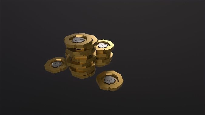 3D model Stylized Pirate Coin 3D Model VR / AR / low-poly | CGTrader