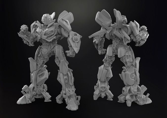 Bumblebee Battle mode Cut and Keyed 3D model 3D printable | CGTrader