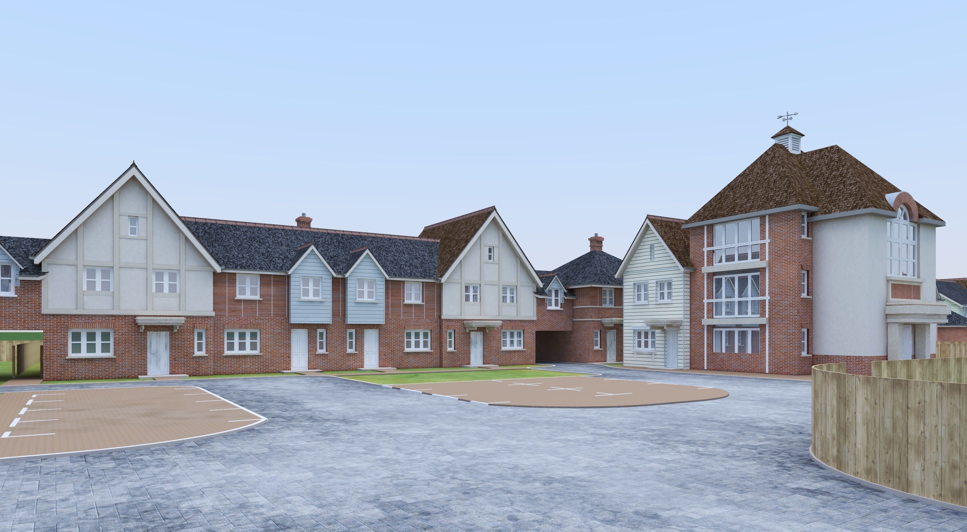 UK country neighborhood 3D model | CGTrader
