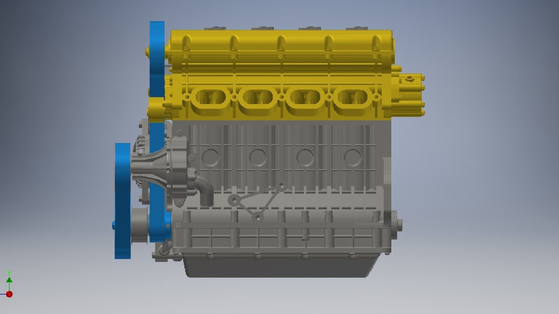 4 Cylinder Engine 3D model 3D model | CGTrader