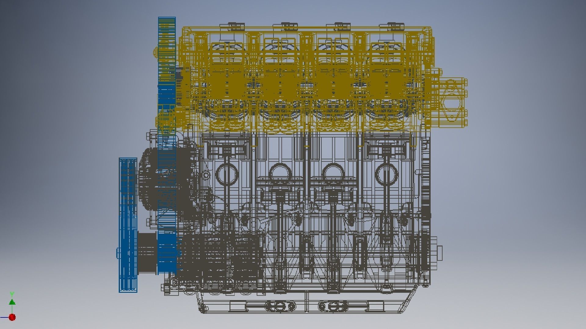 4 Cylinder Engine 3D model 3D model | CGTrader