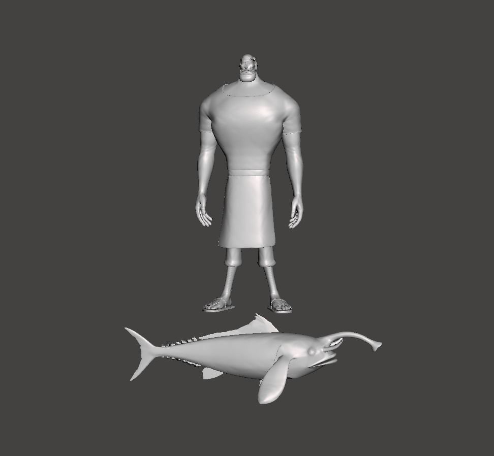 Sapi fish saleman One piece 3D Model 3D model 3D printable | CGTrader