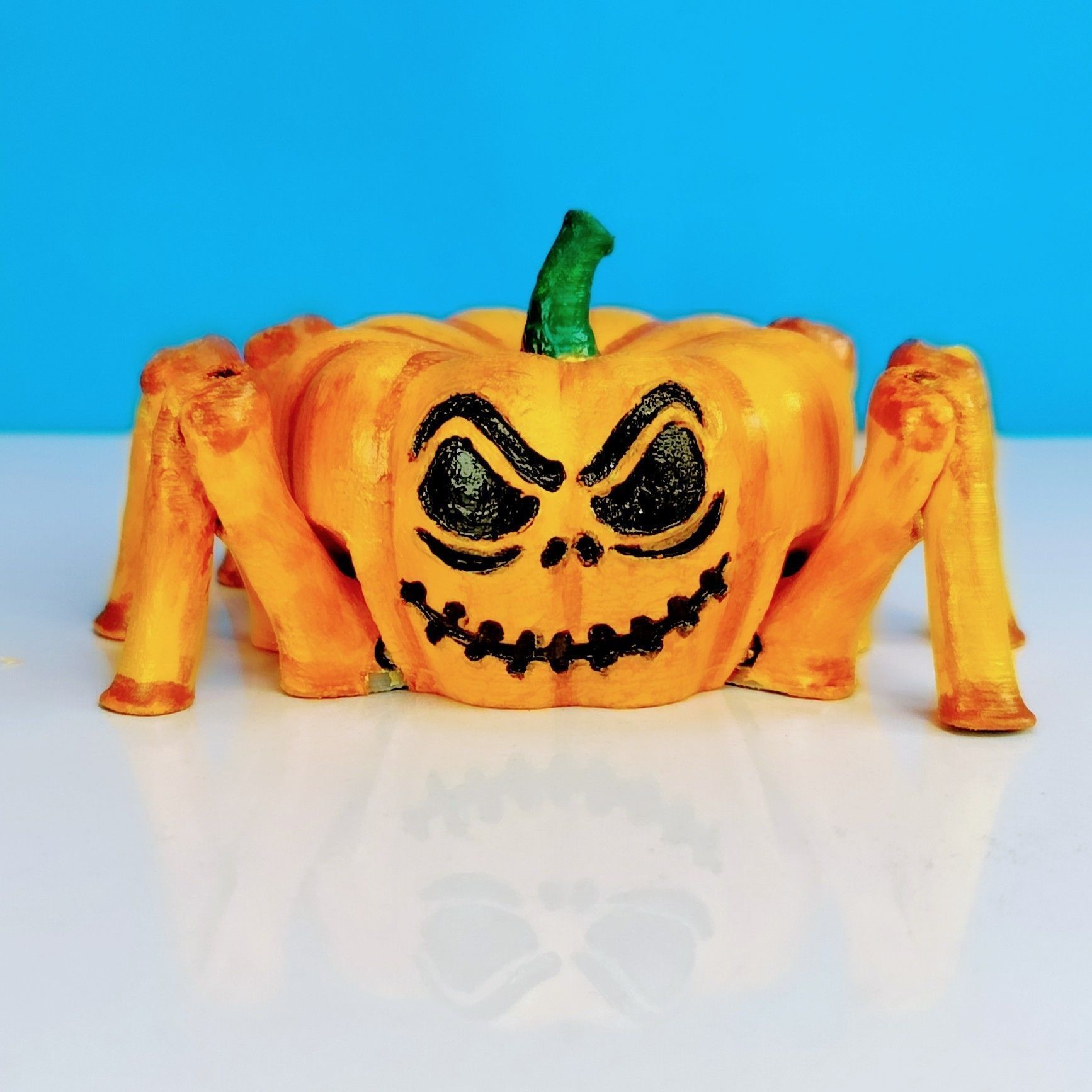 Halloween 3d flexi pumpkin spider 3D model 3D printable | CGTrader