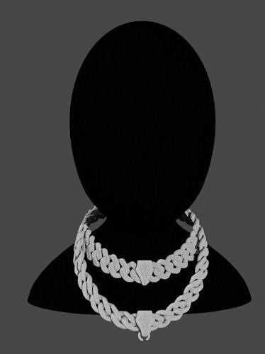 3D model This Cuban Chain is a fusion of elegance and modernity VR / AR ...