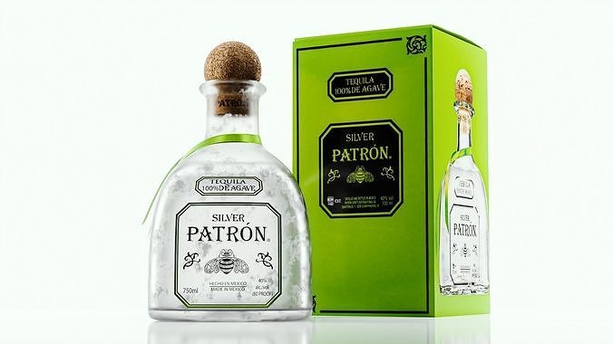 3D model Tequila Patron Silver VR / AR / low-poly | CGTrader