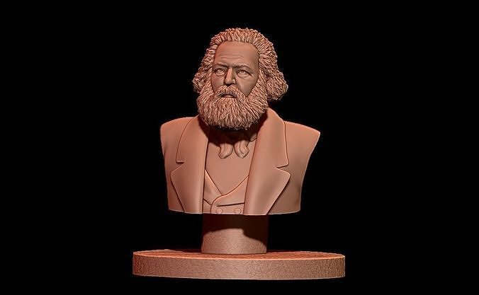 KARL MARX BUST 3D model 3D printable | CGTrader