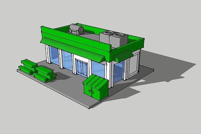 City Convenience Grocery Store by Outland Models 3D Printable 3D model ...