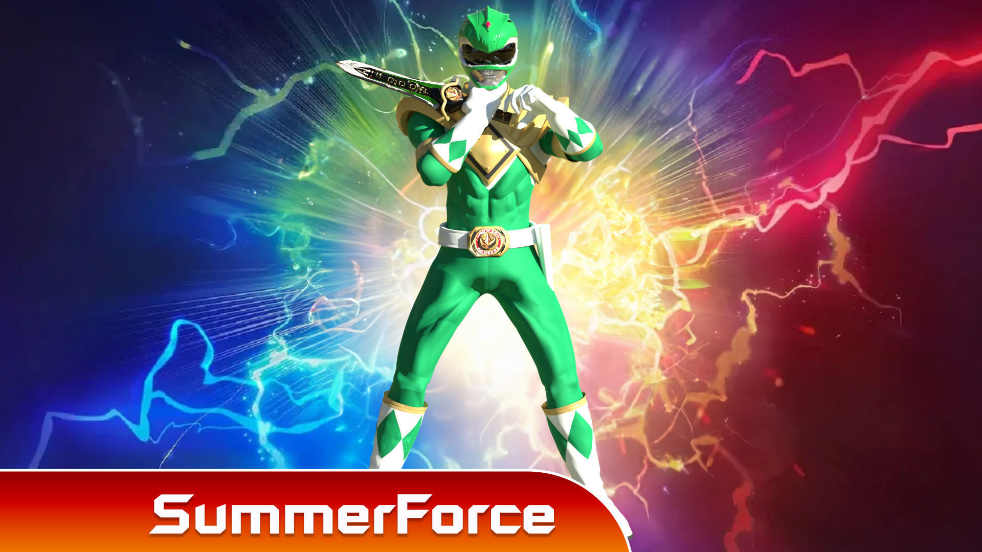 Green Ranger - Mighty Morphin Power Ranger 3D model rigged | CGTrader