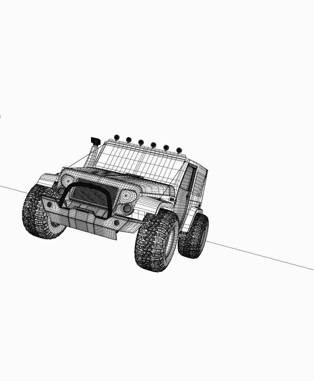 3D model Mahindra THAR 2019 modified Low-poly 3D model VR / AR / low ...