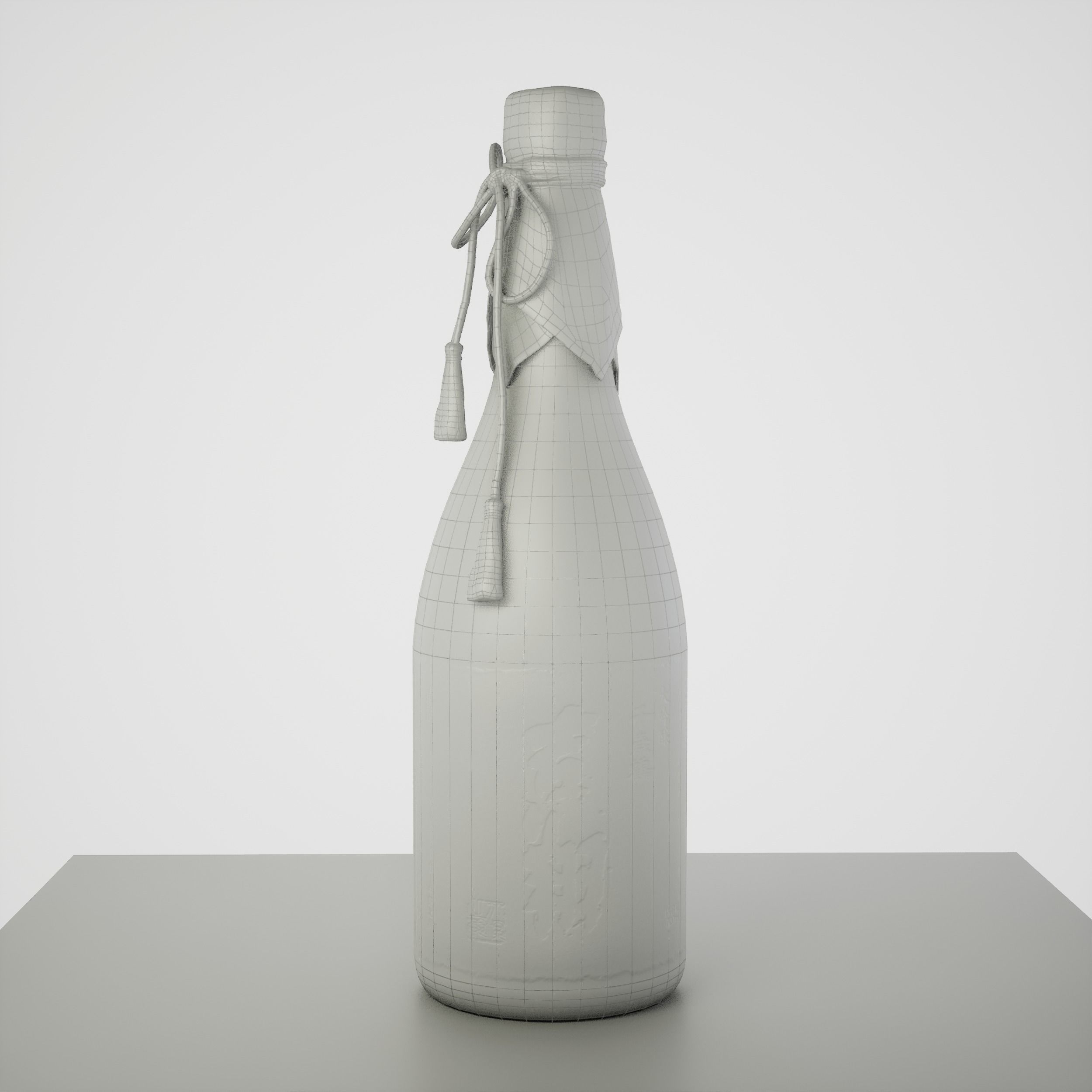 3d Model Game Ready Sake Bottle 2 Vr Ar Low Poly Cgtrader