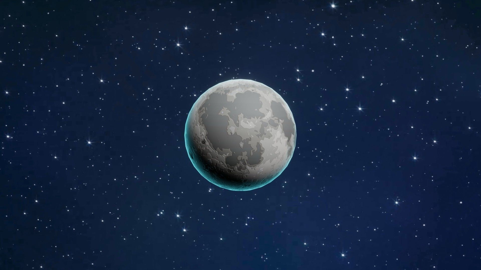 3D model Stylized Moon 3D Model 2k 4k 8k Textures VR / AR / low-poly ...