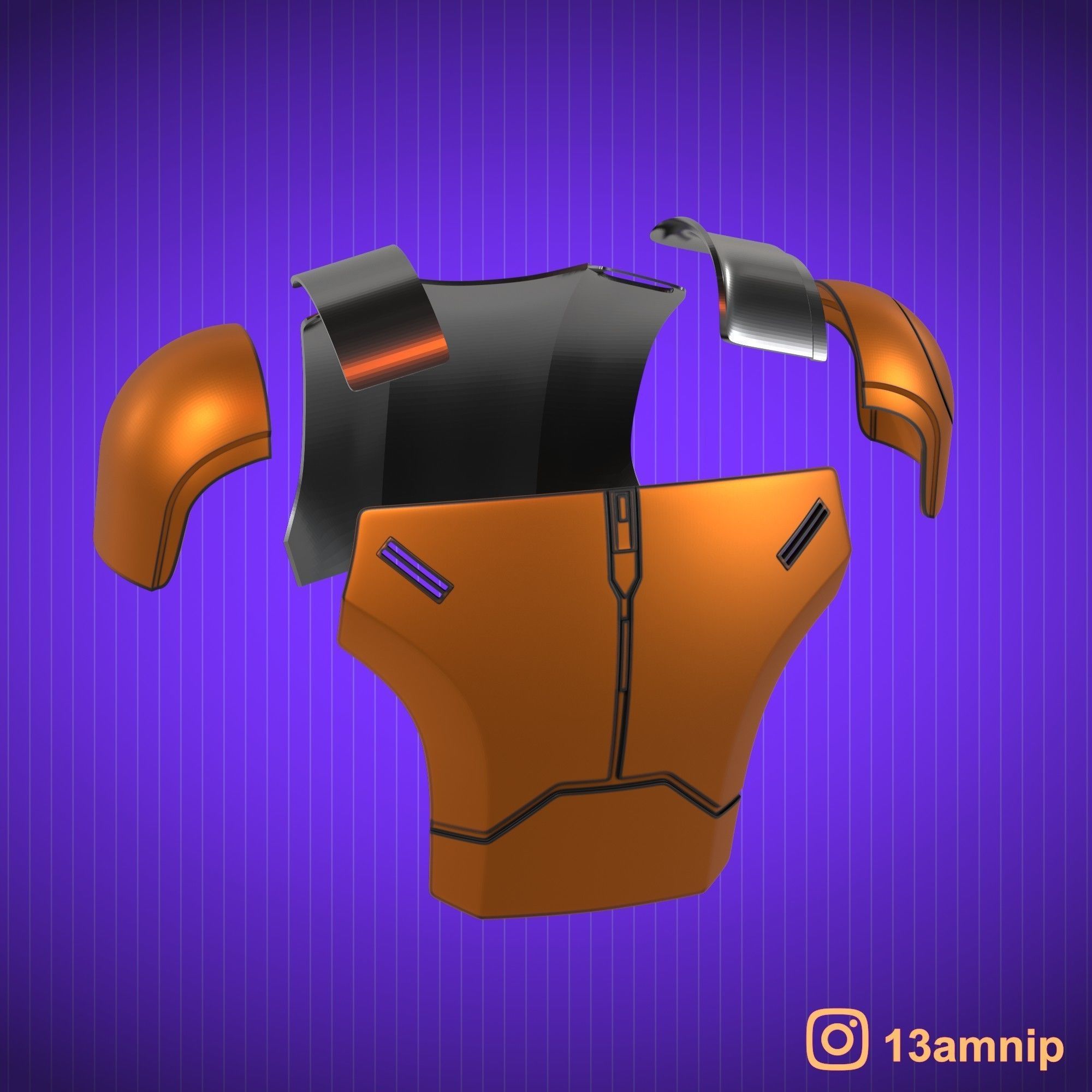 Sabine Wren Chest armor Set 3D model 3D printable | CGTrader