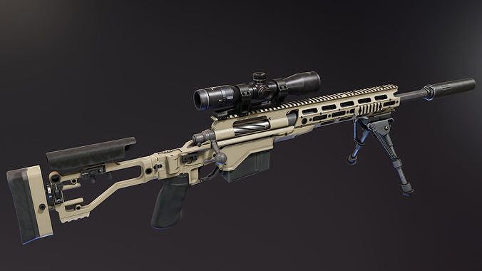 3D model CSR USASOC Sniper Rifle VR / AR / low-poly | CGTrader