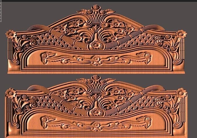 carving bed design 3D model | CGTrader